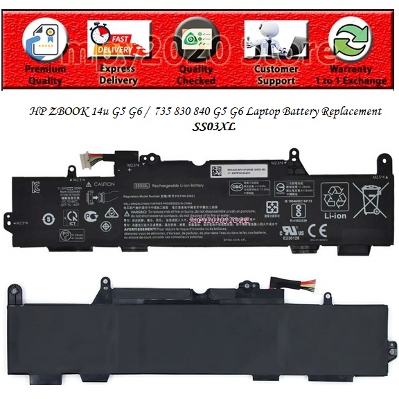 HP Zbook 14u Series SS03XL Elitebook 735 840 G5 G6 830 G5 830 G6 Laptop ...