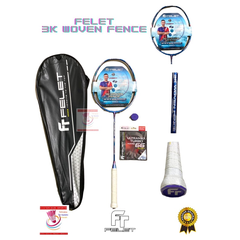 Felet 3K Woven Fence Badminton Racket Original | Shopee Malaysia
