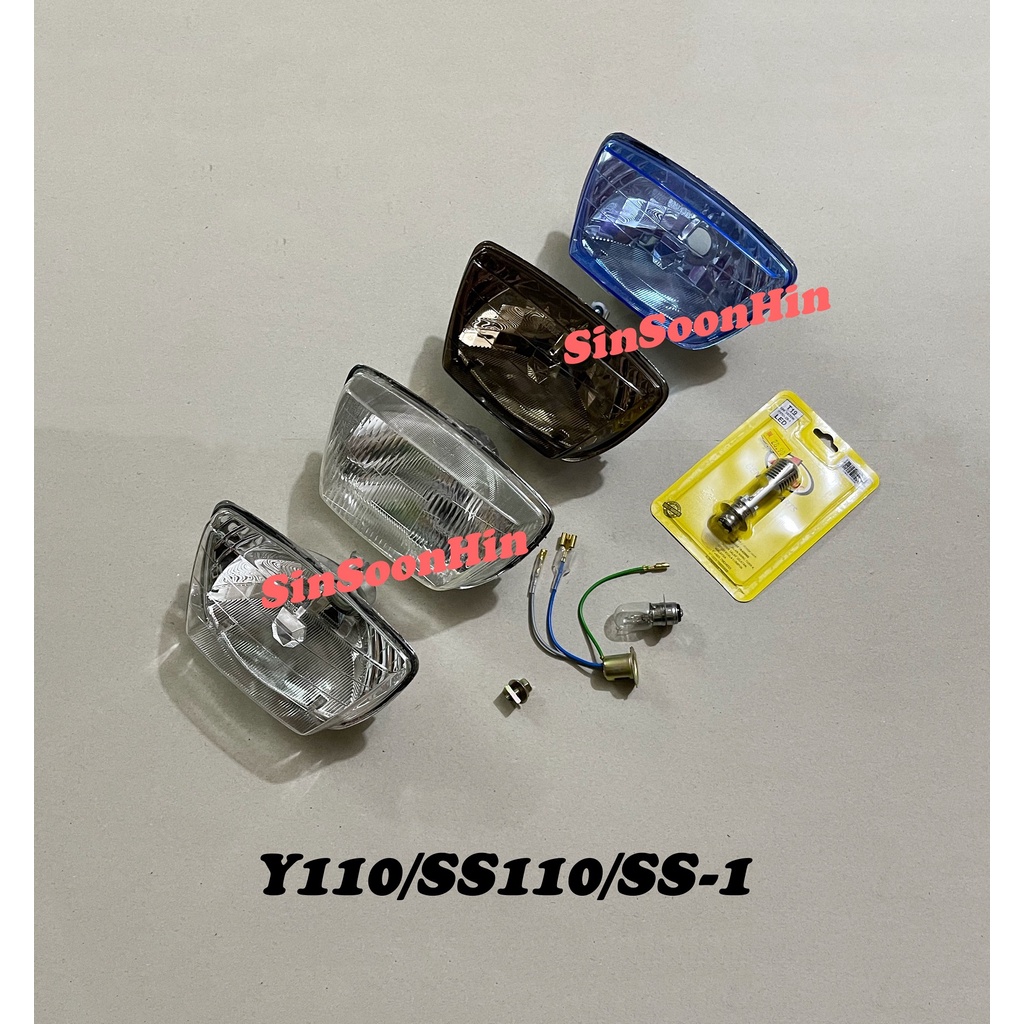 Yamaha Y110 SS110 SS-1 Head Lamp [ Standard/Chrome/Smoke/Blue] | Shopee ...