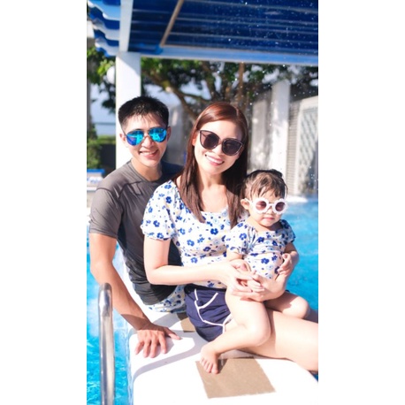KAYISH BLUE FLORAL FAMILY SWIMSUIT/SUMMER OUTFIT FOR MOM,DAD,SON AND ...
