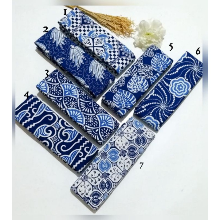 KATUN Premium Cotton Stamped Batik Cloth, Light Blue, Dark Blue, Blue ...