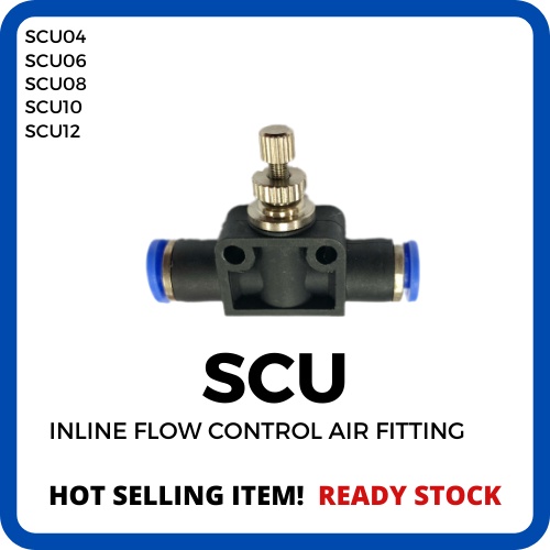 Pneumatic SCU Inline Flow Control Air Fitting Union Type Speed ...