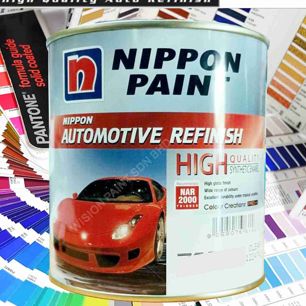 1L ( 1 LITER ) Nippon Paint Automotive Refinish- 1 Lt ( WHITE , Black ...
