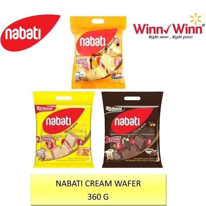 Nabati Cream Wafer Family Pack& Richeese /Richoco/ Peanut 360G | Shopee Malaysia