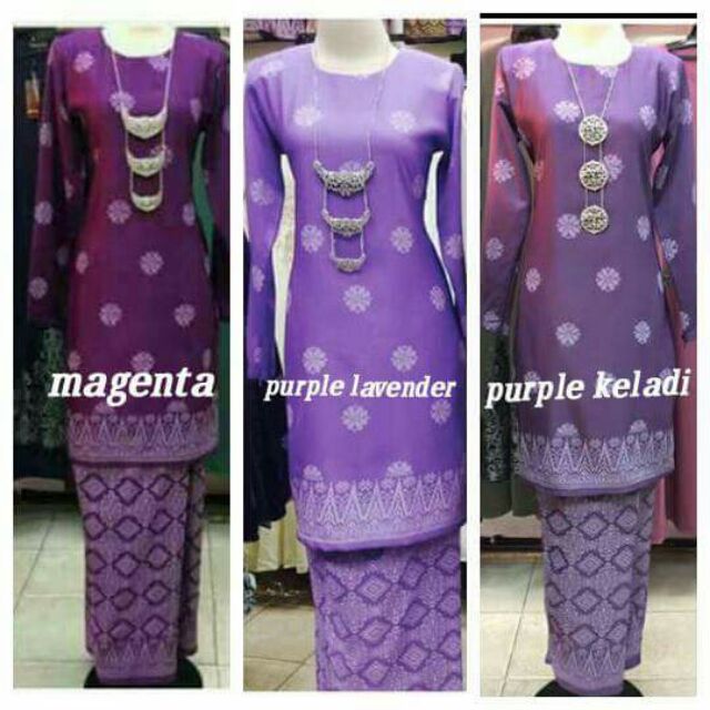 🌟🌟KURUNG SONGKET BUNGA TABUR SAKURA (MAGETA,PURPLE LAVENDER,PURPLE ...