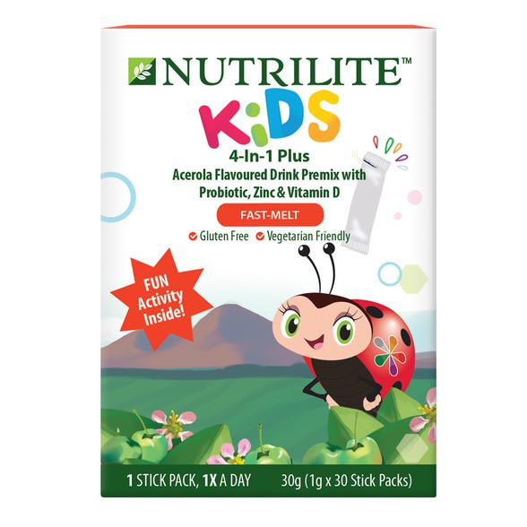 Nutrilite Kids 4-In-1 Plus - Vitamin C and D3, Zinc and Probiotic ...