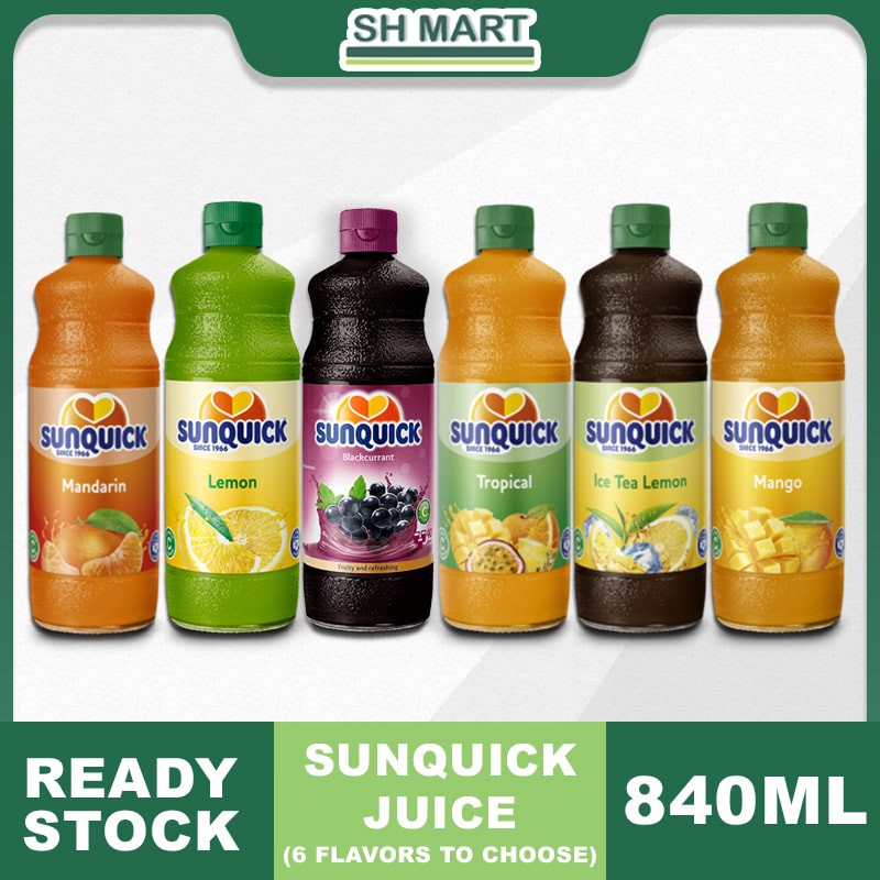 Sunquick Lemon/ Blackcurrant/Mandarin/Tropical/Ice Tea Lemon/Mixed ...