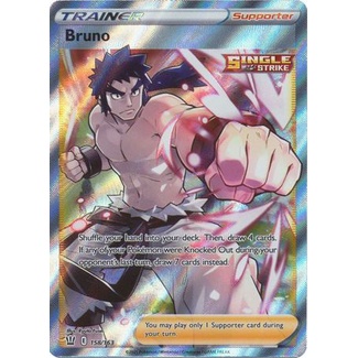 Bruno - 158/163 - Full Art Ultra Rare Sword & Shield: Battle Styles ...