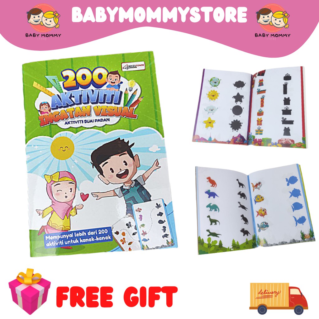 Buku Latihan 200 Aktiviti Visual Kids Matching Games Early Education ...