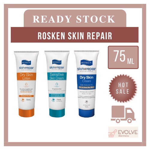Rosken Dry Skin Lotion/Cream/Sensitive Cream [75ml/75mlx2] | Shopee ...