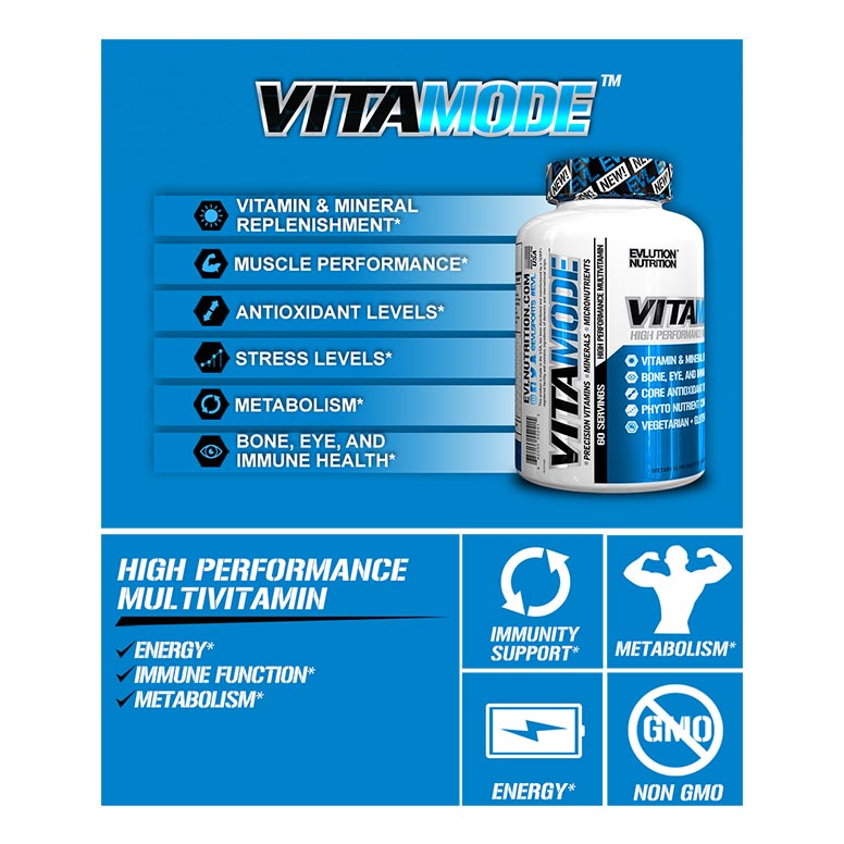 Multivitamin EVL Vitamode 120 Capsules - MultiVitamin Supplement, Multi ...