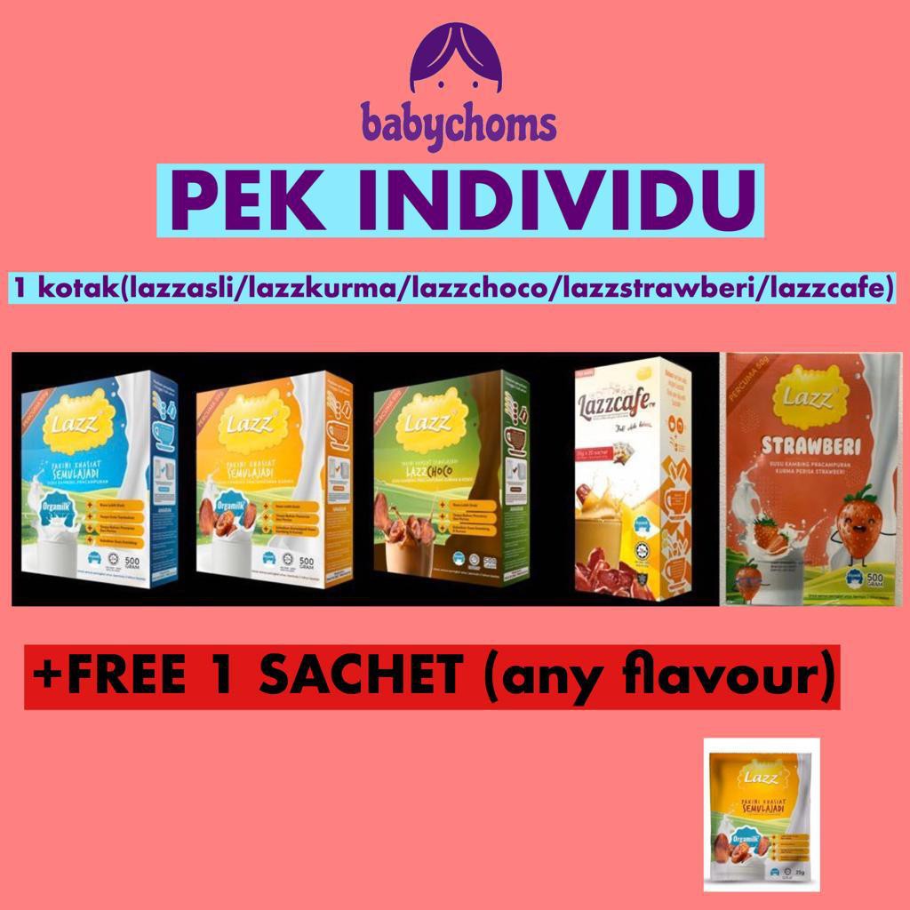 Lazz Susu Kambing Asli/Kurma/Choco/strawberi/Cafe ( FREE Extra 1 Sachet ...