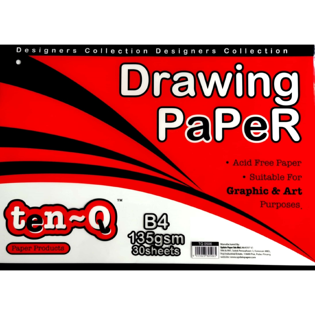 TEN-Q DRAWING PAPER B4 ( 135gsm ) | Shopee Malaysia