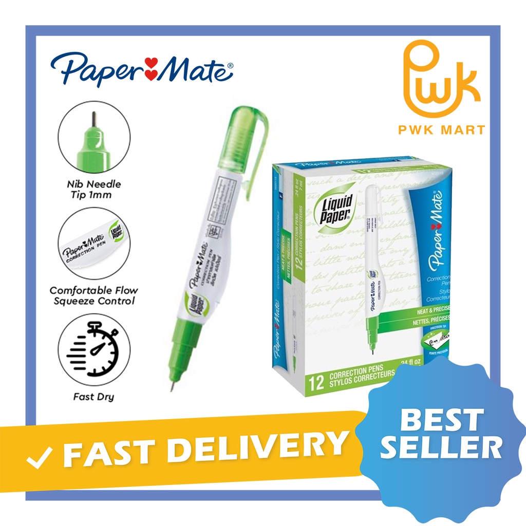 🔥Papermate Liquid Paper Correction Pen 7ml🔥 | Shopee Malaysia