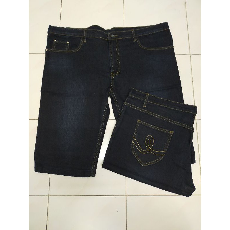 MEN-BOY SUPER Plussize PURE COLOR JEANS SHORT PANTS 特大码男装纯色牛仔短裤 ...