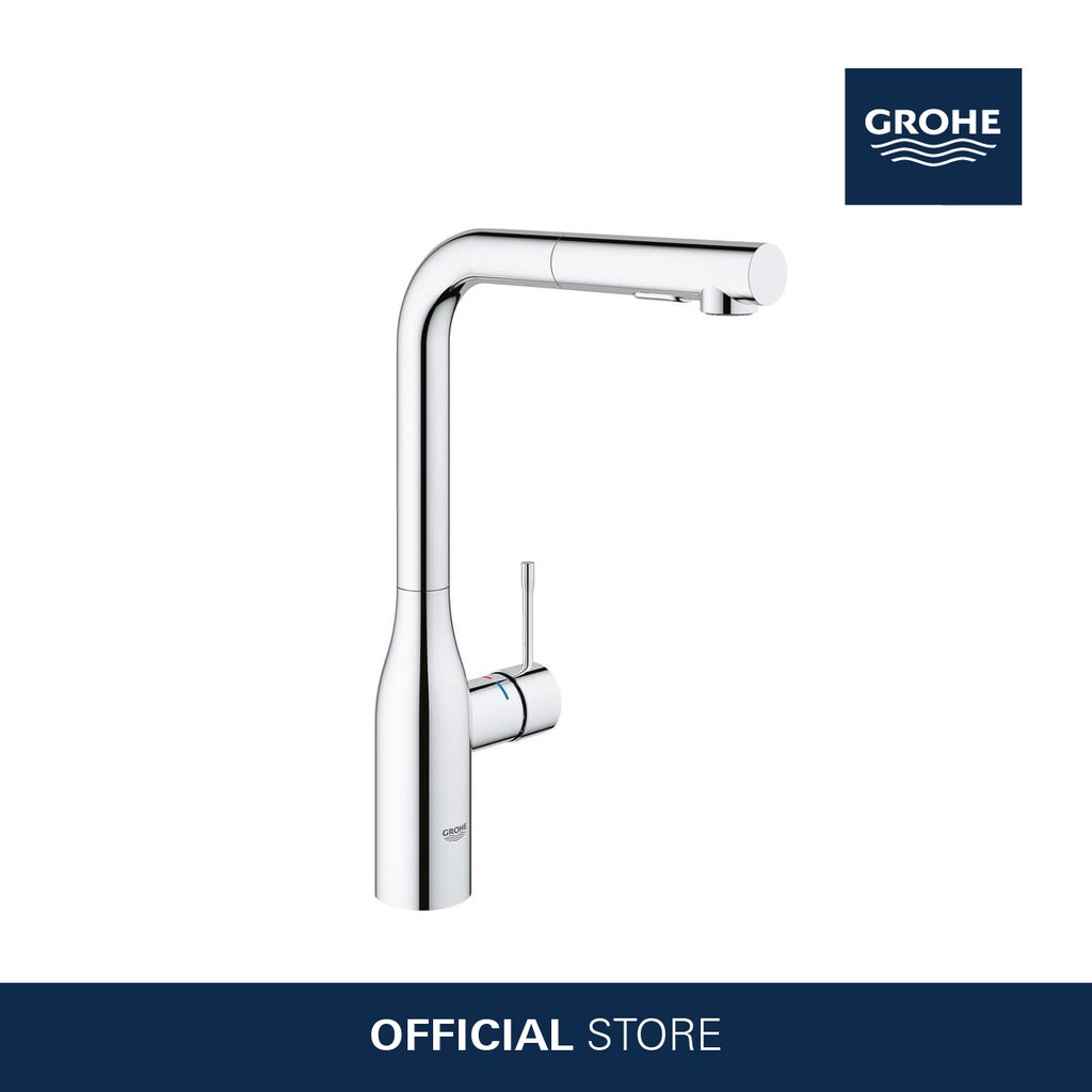 GROHE Essence L-Spout Kitchen Mixer With Pull Out Dual Spray | Shopee ...