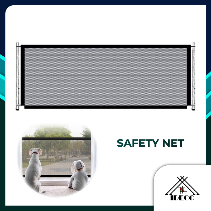 iDECO Pet Barrier Folding Breathable Mesh Net Dog Separation Guard Gate ...