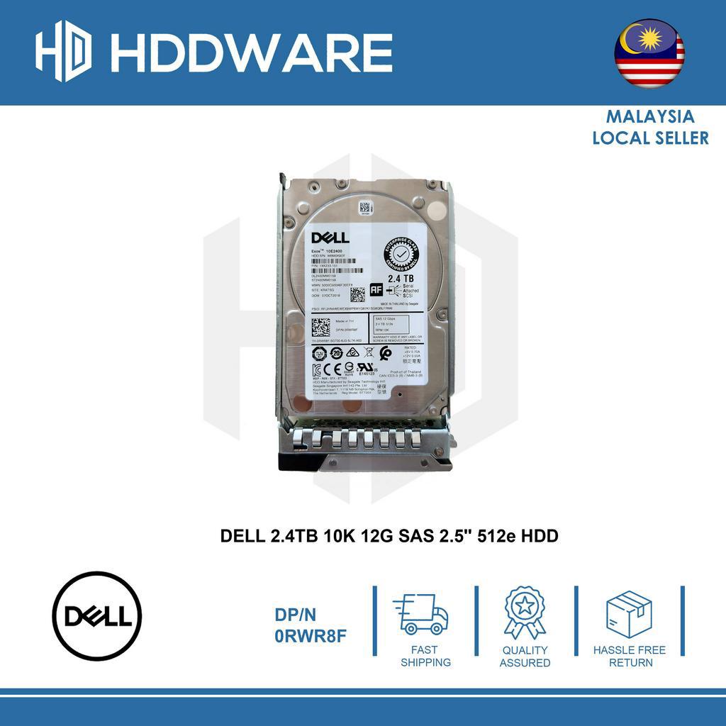 DELL 2.4TB 10K 12G SAS 2.5'' 512e HDD // RWR8F // 0RWR8F ...