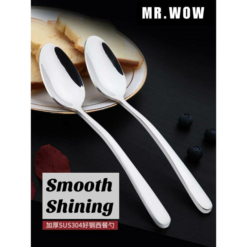 SUS 304 Stainless Steel Dining Tablespoon /Cutlery Rice Spoon/Utensils ...