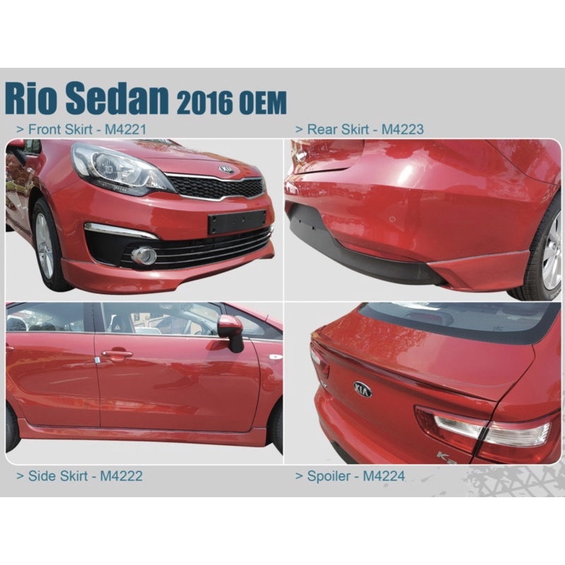 Kia rio 2015 2016 2017 2018 OEM RSR Bodykit body kit front side rear ...