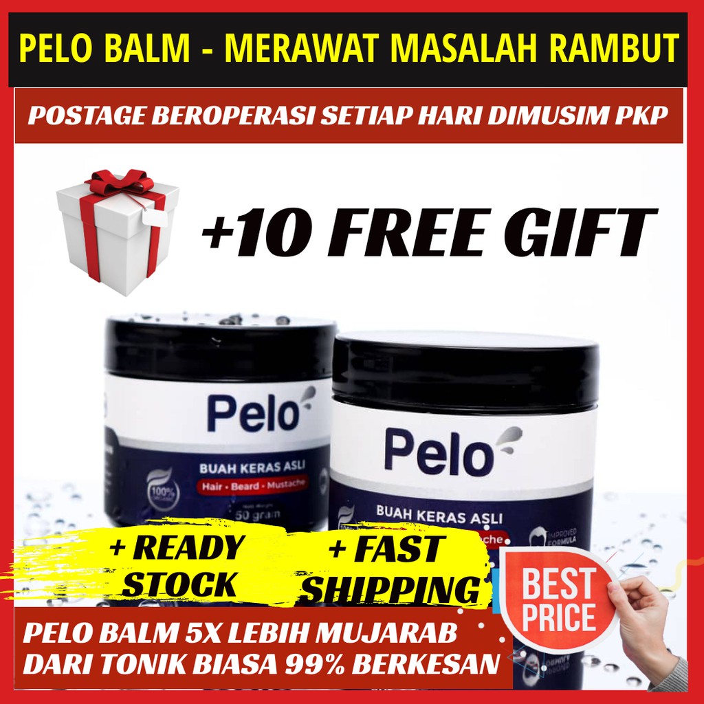 PELO - PELEBAT RAMBUT DAN JAMBANG - BALM BUAH KERAS ASLI -Fast Shipping ...
