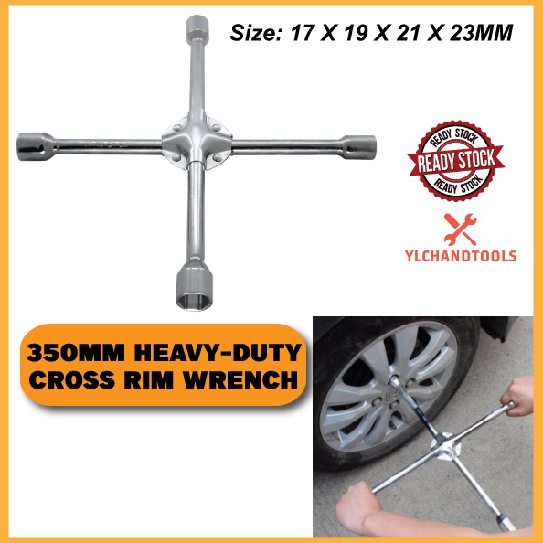 350MM HEAVY-DUTY CROSS RIM WRENCH ( 17 X 19 X 21 X 23MM ) | Shopee Malaysia