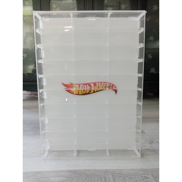 Rak Hotwheels Arcylic rack sliding door Hot wheels/tomica 1:64 | Shopee ...