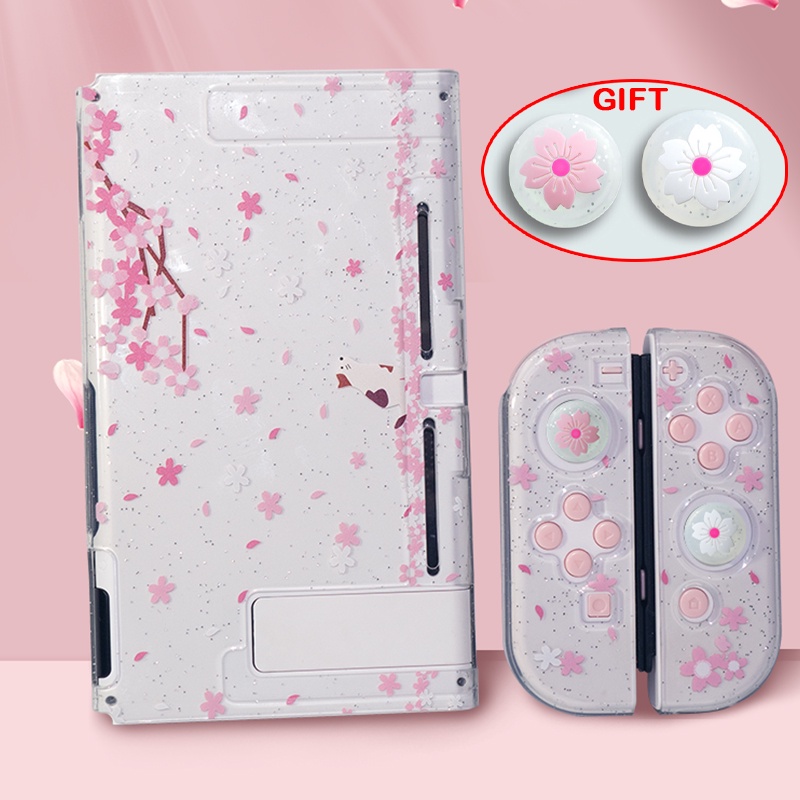 Pink Sakura Protective Shell For Nintendo Switch TPU Sleeve Cover NS ...