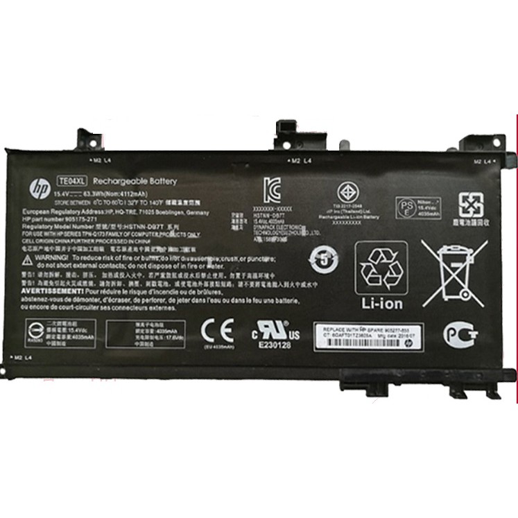 HP TE04XL Omen 15-AX Pavillion 15-BC HSTNN-DB7T 905277-855 905175-271 ...