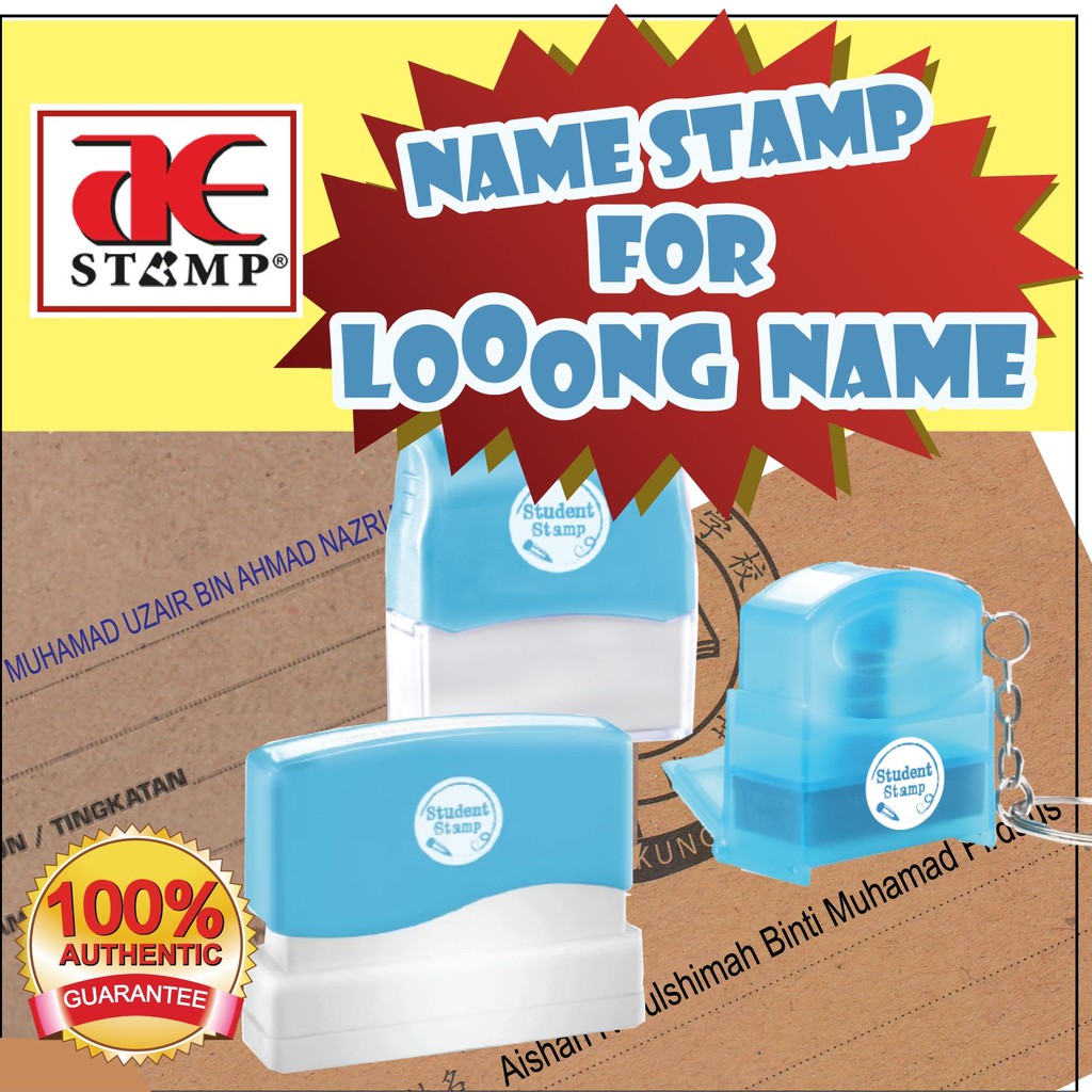 AE Student Self-inking Stamp for long name (ALI-SS 62 x 5) Cop Nama untuk nama panjang | Shopee ...