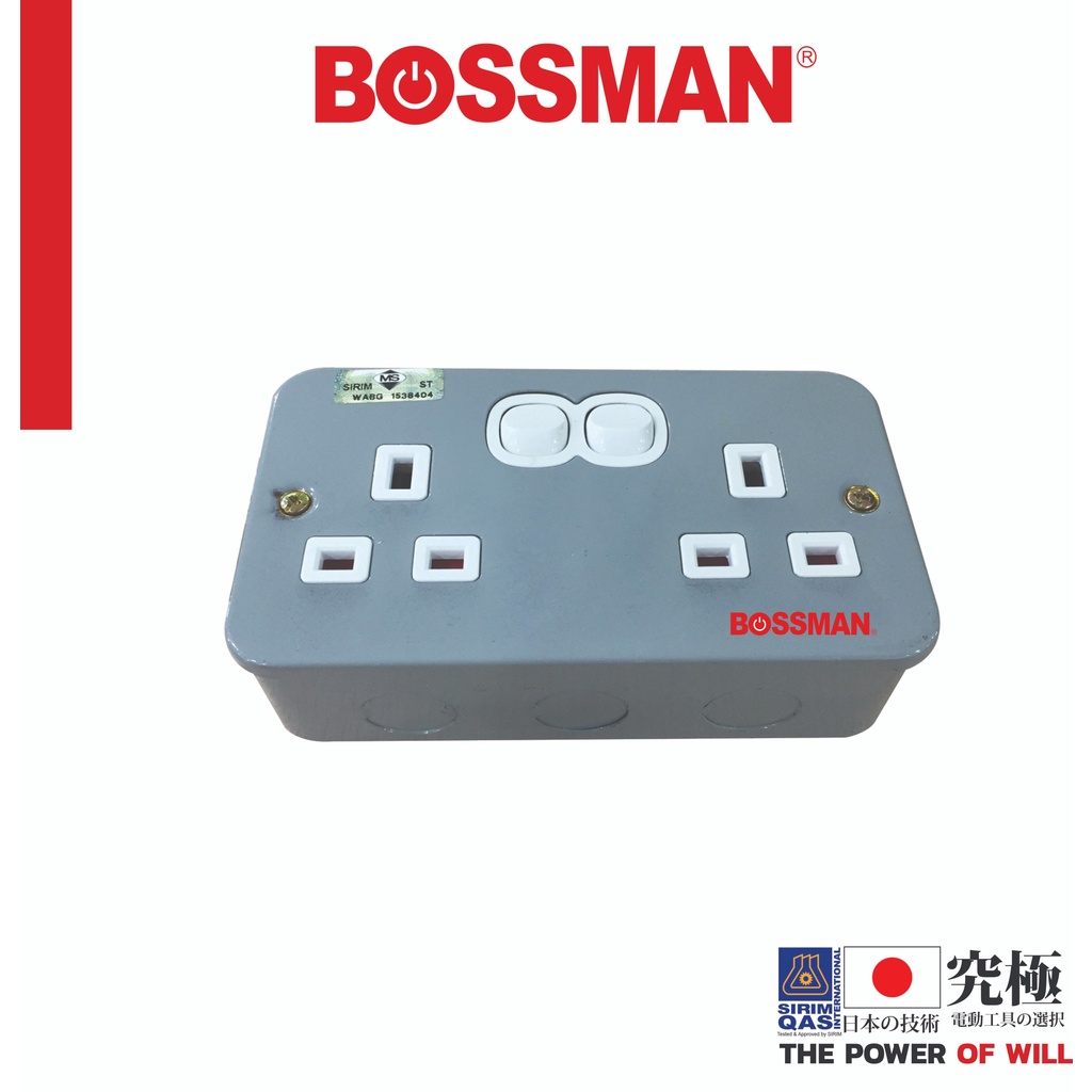 BOSSMAN - Industrial Switch Socket 1 Gang, 2 Gang 13 AMP SIRIM ...