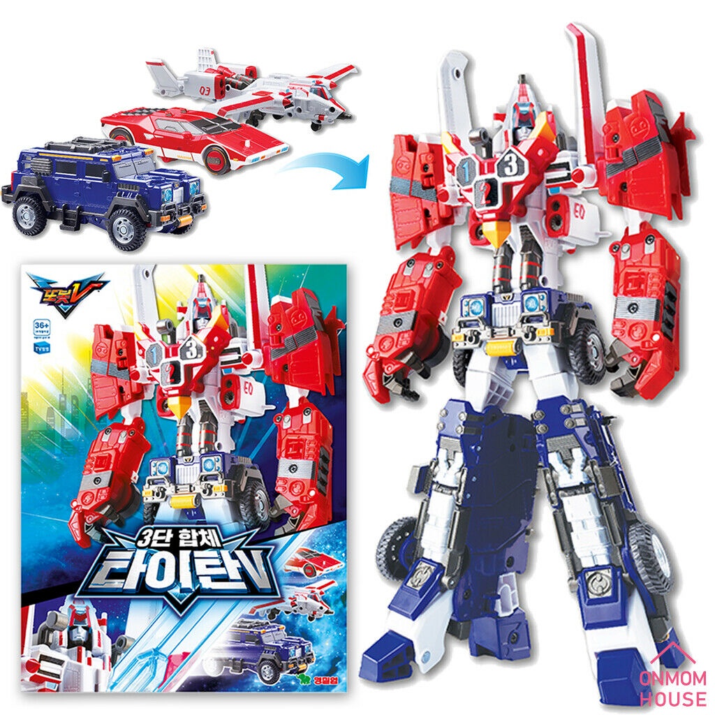 TOBOT V TITAN Robot combination Wild Jeep Jet Thunder Toy | Shopee Malaysia