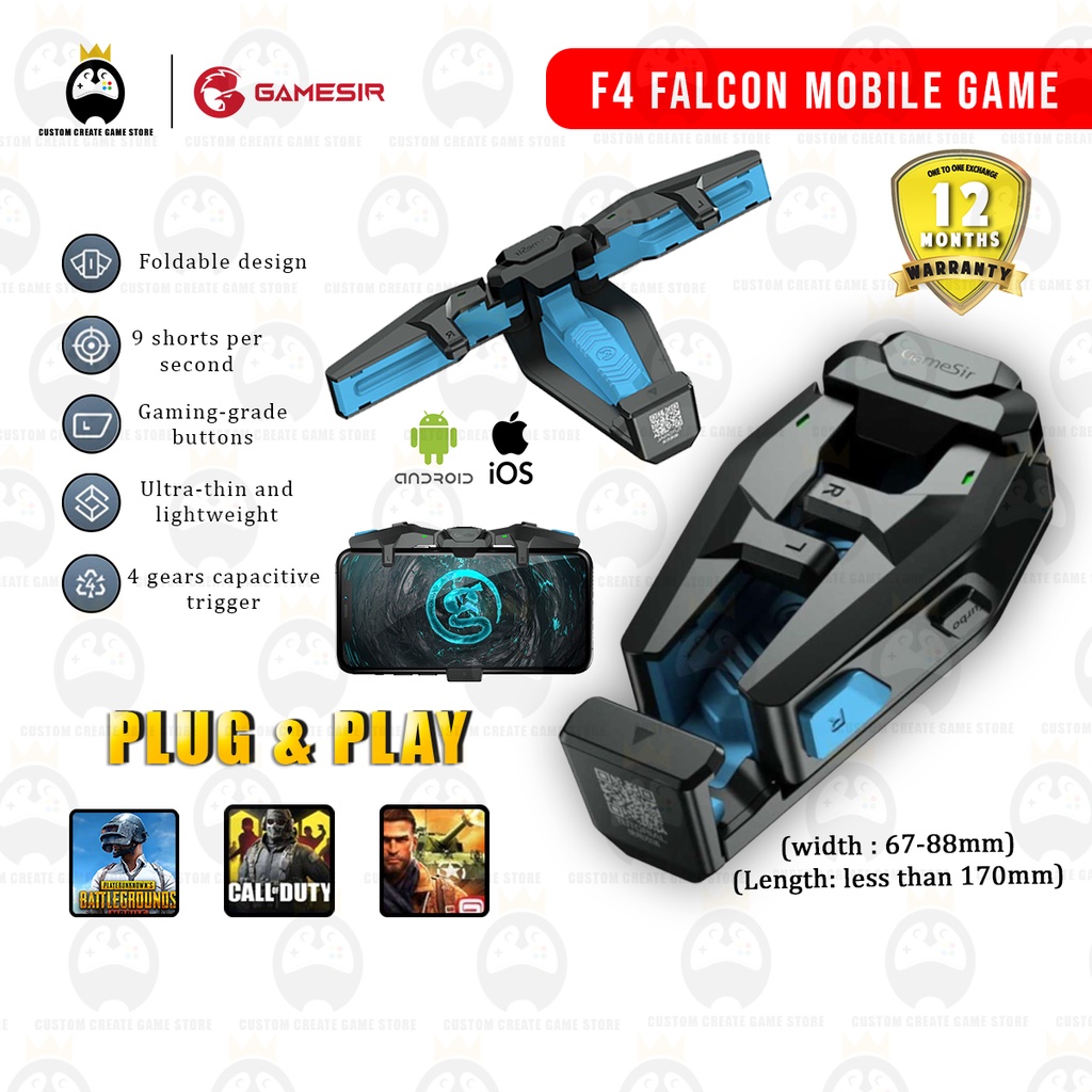 GameSir F4 Falcon Mobile Game Controller PUBG Gamepad Joystick Trigger ...