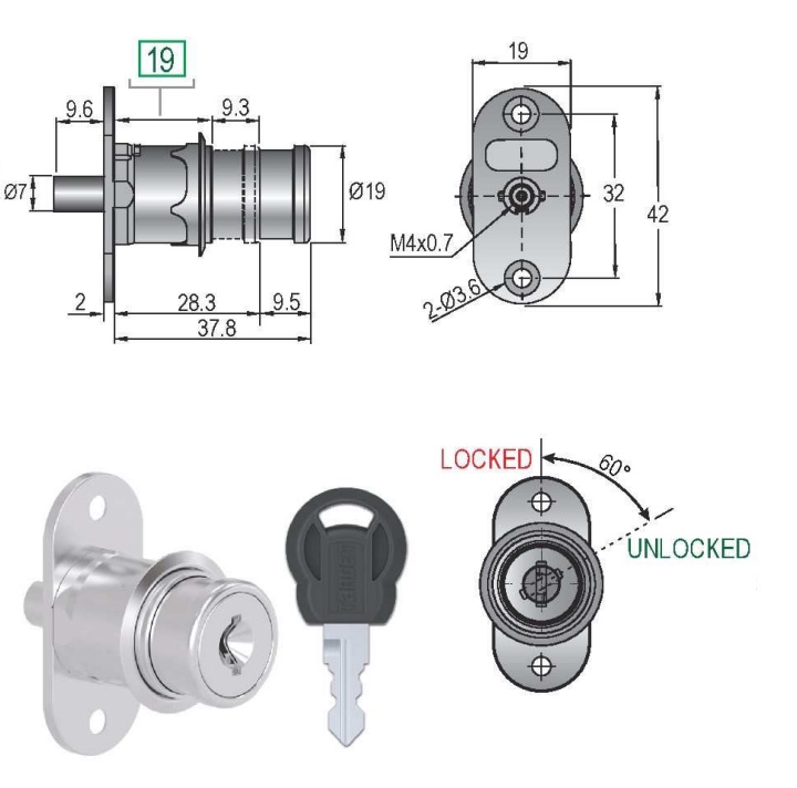 TARGET PUSH LOCK 9004-19mm / wood cabinet lock / sliding cabinet lock ...