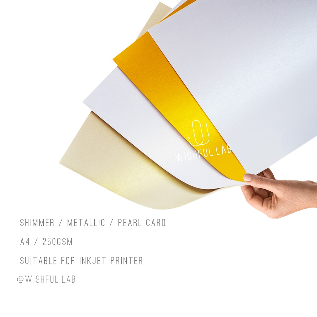 Ready Stock! Metallic / Pearl / Shimmer Art Card Paper 250gsm | Shopee ...