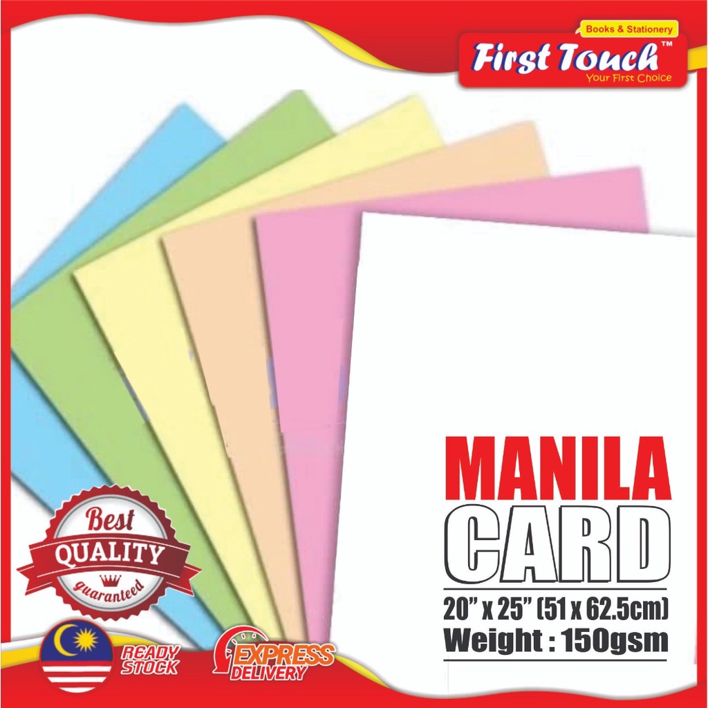 [Part 1/2] Manila Card 150gsm (Light Colour / Soft Colour) 51cm x 62.5 ...