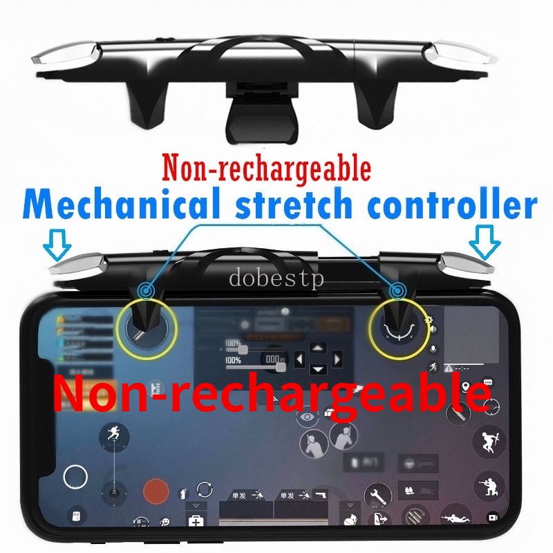 Mechanical non-rechargeable joystick trigger controller for PUBG Gamepad L1R1 mobile game ...