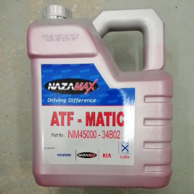 NAZA MAX ATF AUTOMATIC TRANSMISSON OIL 4 LITER | Shopee Malaysia