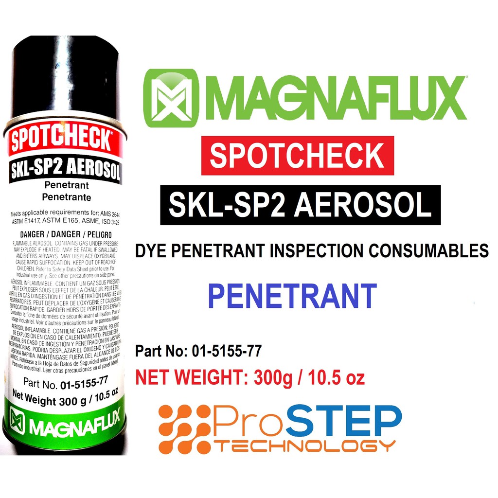MAGNAFLUX SPOTCHECK SKL-SP2 AEROSOL PENETRANT (NDT DYE PENETRANT, MADE ...