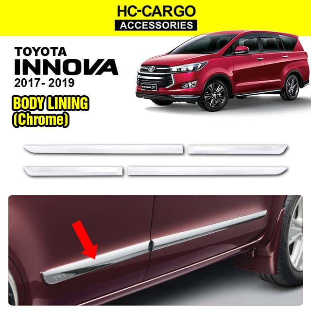 Toyota Innova 2015 - 2021 Body Lining / Body Moulding ( Chrome ) Side ...