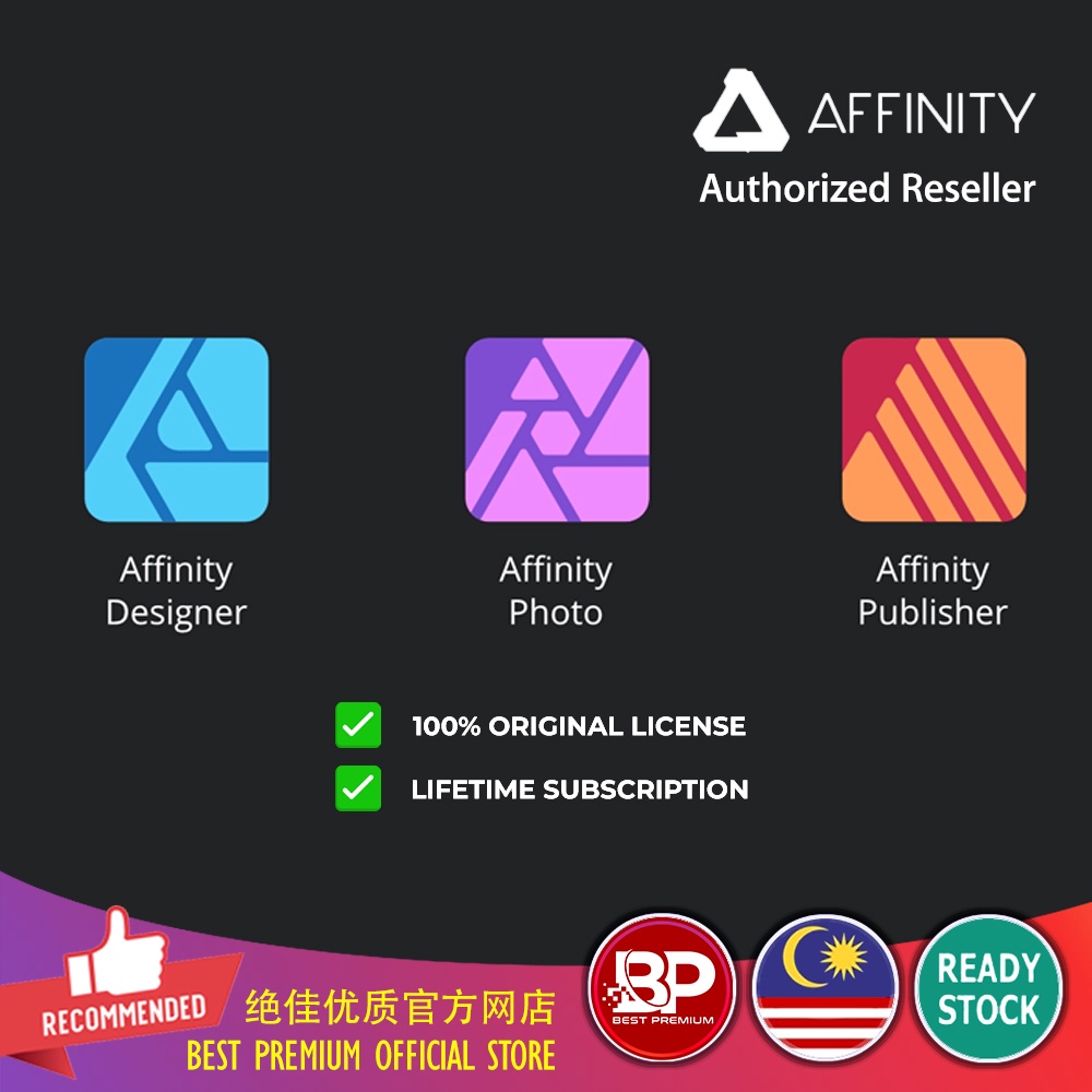 Original Affinity Photo Designer Publisher Affinity V2 Universal Lifetime License Adobe 