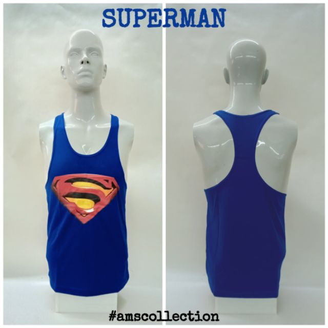 🎽 [GYM APPAREL] - SUPERMAN - SINGLET FOR MEN & BODYBUILDER. 😎 | Shopee ...