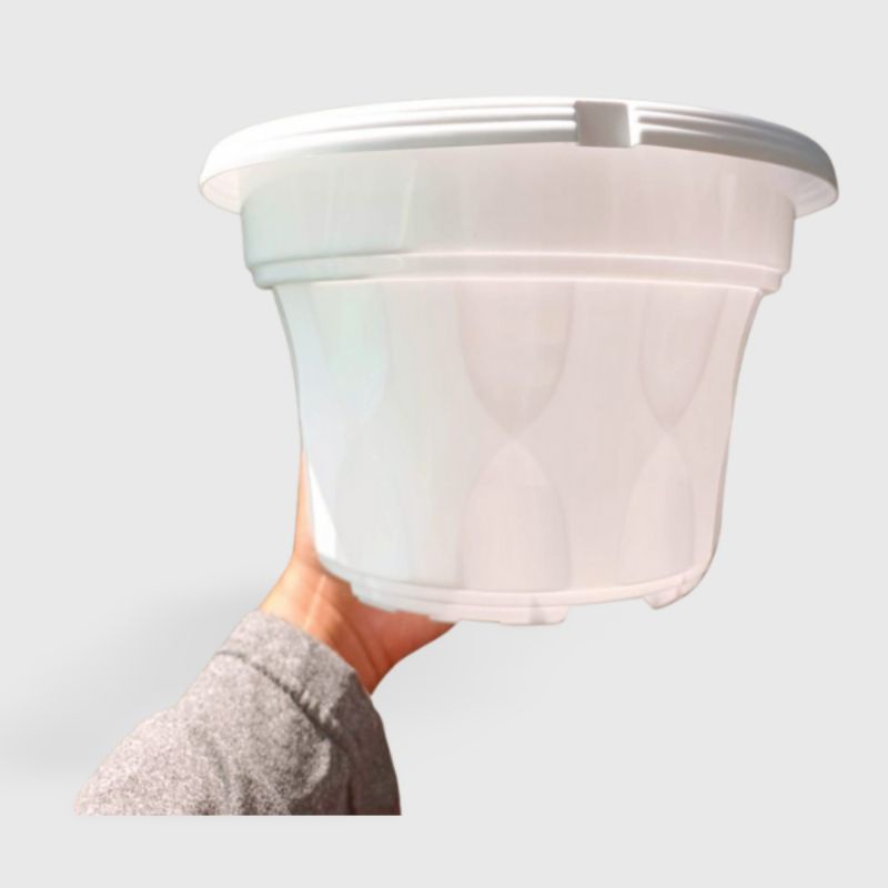 MKT - BABA SC-220 Pot White / Biodegradable Flower Pot / Pasu Bunga ...