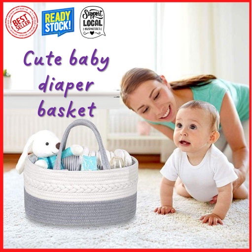 Basket Bakul Barang Baby Organizer Diaper Storage Travel Nursery ...