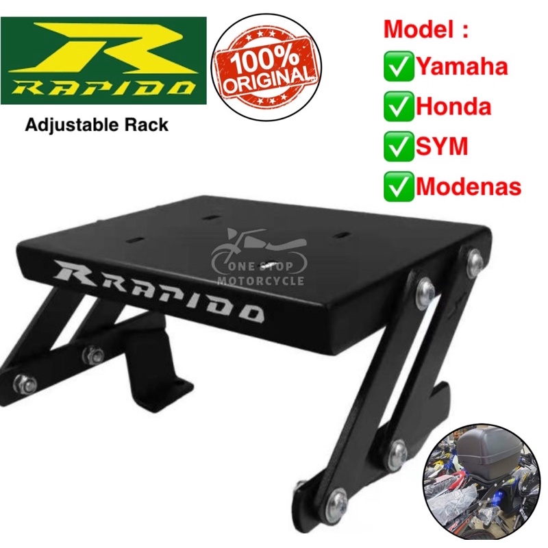 YAMAHA Y15ZR 135LC SRL115FI HONDA RS150 VF3I EX5 MR3 RAPIDO ADJUSTABLE REAR RACK | Shopee Malaysia
