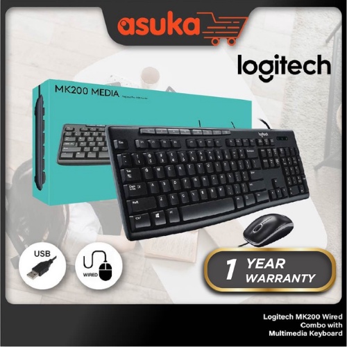 Logitech MK200 Wired Combo with Multimedia Keyboard | Shopee Malaysia