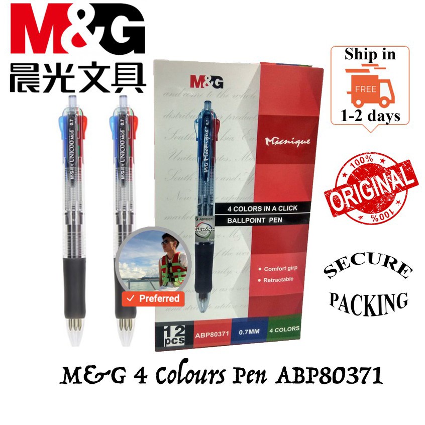 M&G 4 COLOUR PEN ABP80371 BALL PEN /TENFON 3 COLOUR BALL PEN (READY ...