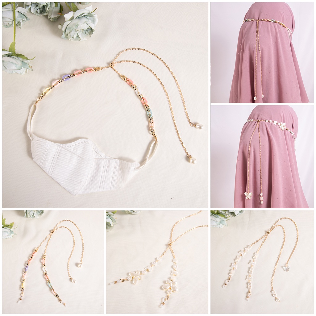 Pearl Mask Chain glasses chain necklace/cute Mask Lanyard/Adjustable ...