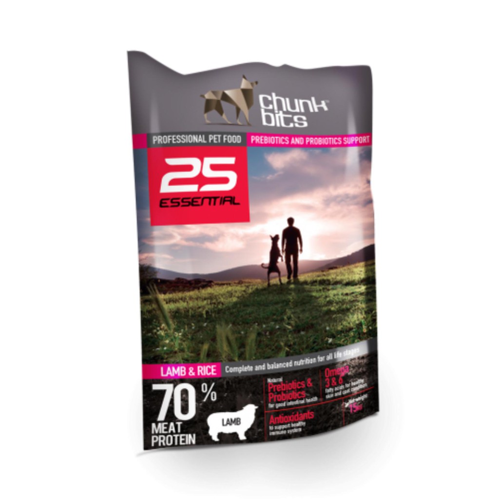 Chunk Bits Dog Food 13KG - Lamb 25 Salmon 27 Marine Fish 22 Chunkbits ...