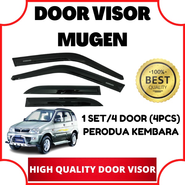 Perodua Kembara Door Visor Mugen Air Press Window Wind Deflector (4PCS ...